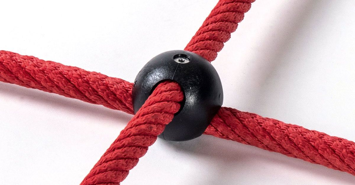 HUCK climbing net made of Hercules rope, Ø 16 mm, with plastic knot ...