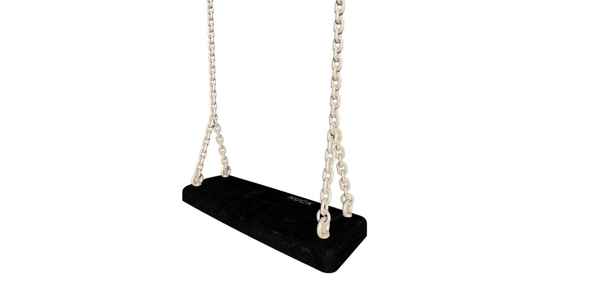 Swing Seat, black, with 2.00 m long chains - Huck