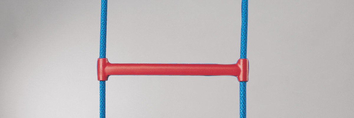 Rope ladder with plastic rungs - Huck